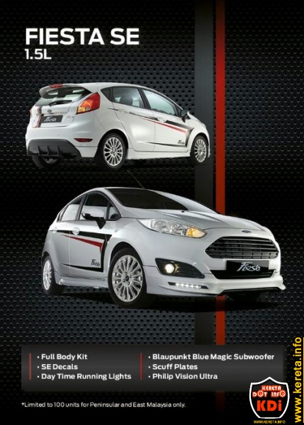 NEW FORD FIESTA 1.5 SE SPECIAL EDITION BODY KIT LIMITED TO 100 UNIT