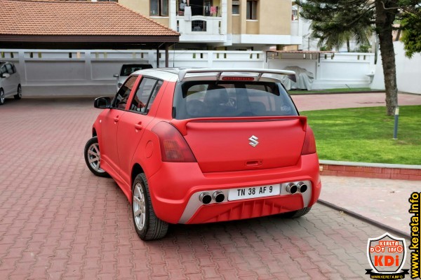 MODIFIED SWIFT – CUSTOM BUMPER WITH MATTE RED PAINT